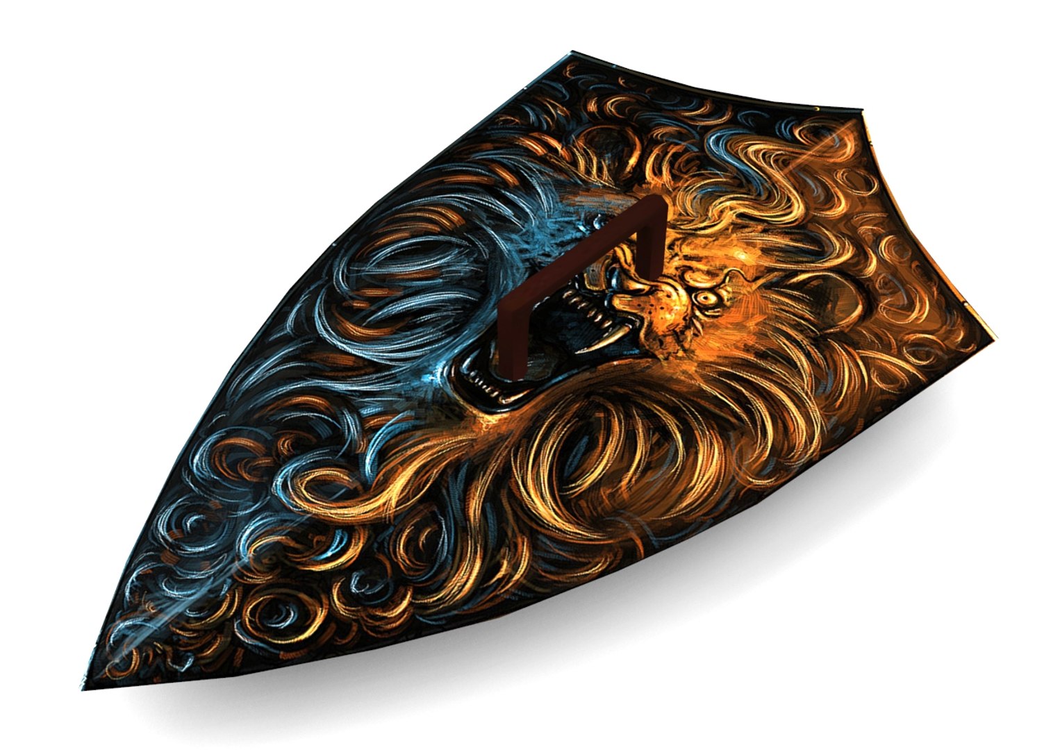 Gold Lion Shield 3d Fbx