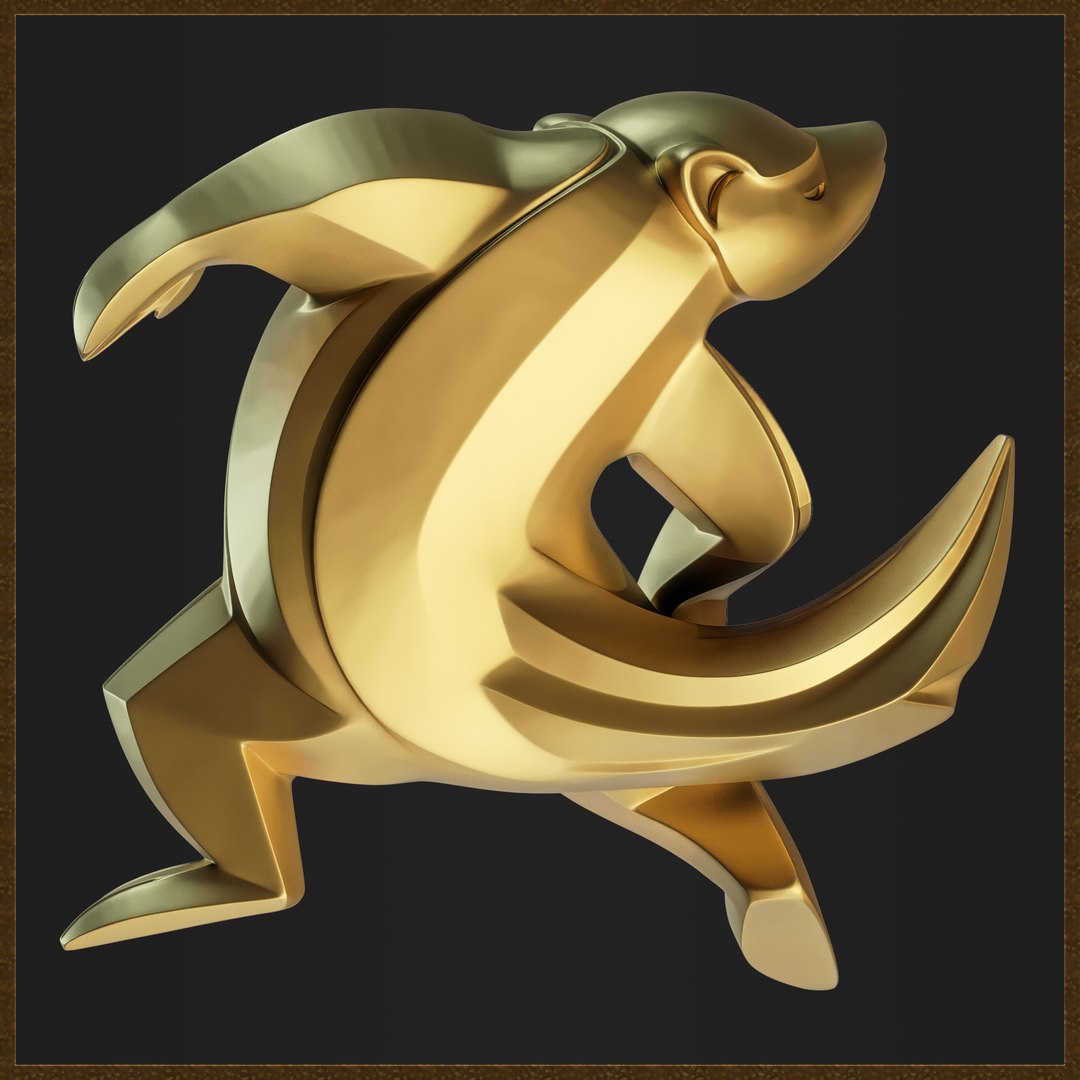 3D Model Modern Honey Badger Geometric Figure - TurboSquid 2431144