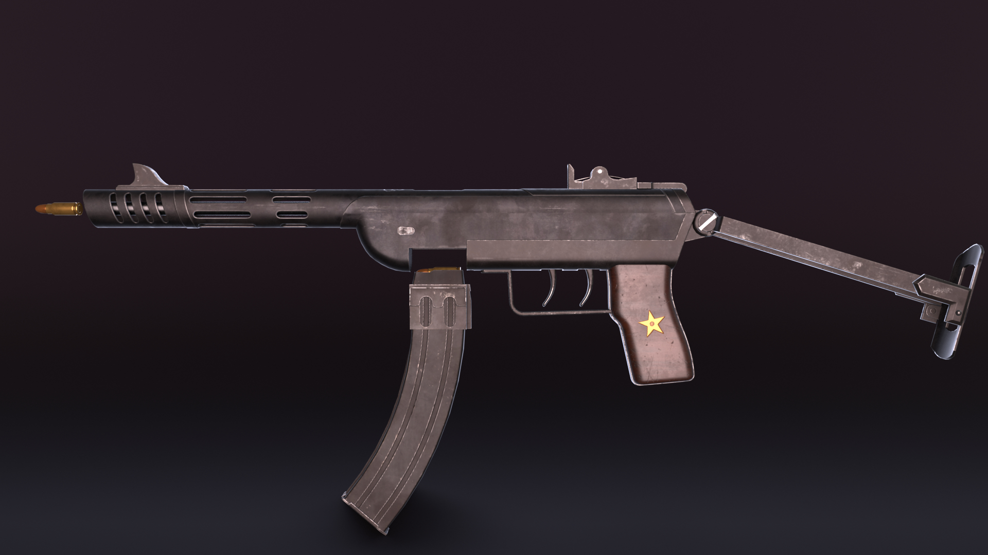 Sergeev Submachine Gun Model - TurboSquid 1983658