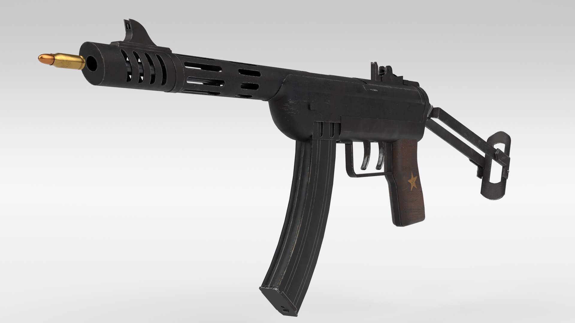Sergeev Submachine Gun Model - TurboSquid 1983658
