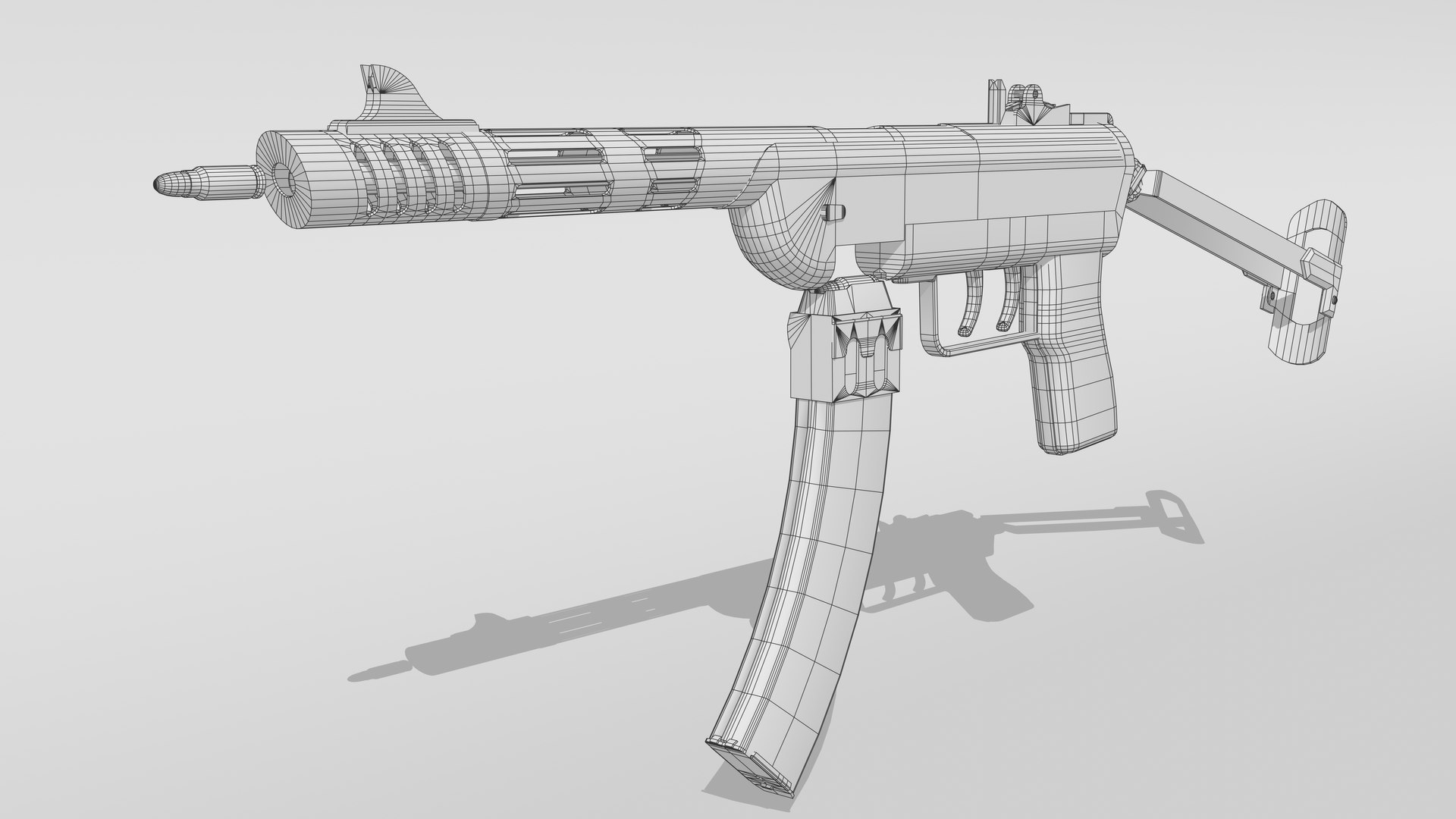 Sergeev Submachine Gun Model - TurboSquid 1983658