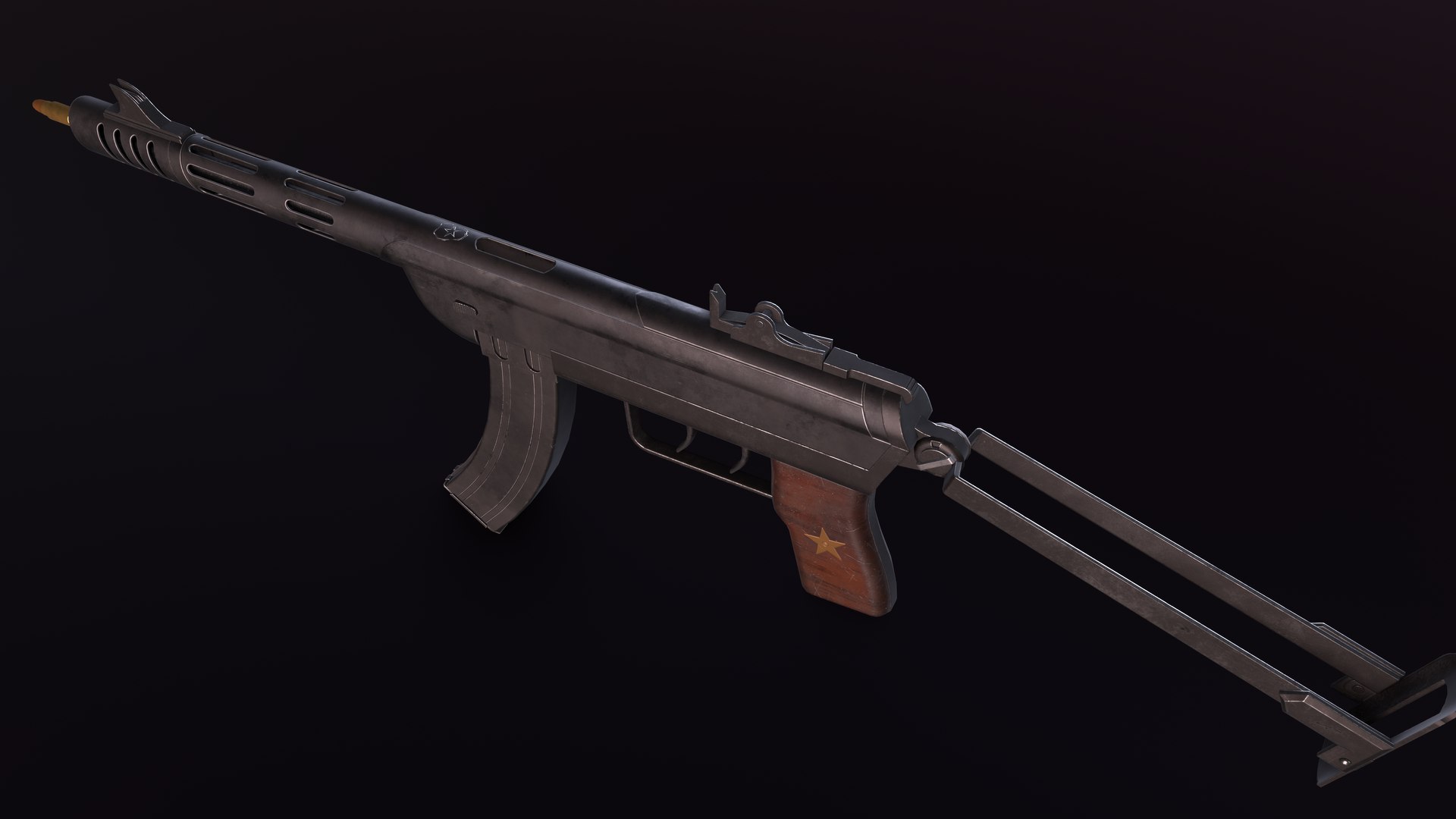 Sergeev Submachine Gun Model - TurboSquid 1983658
