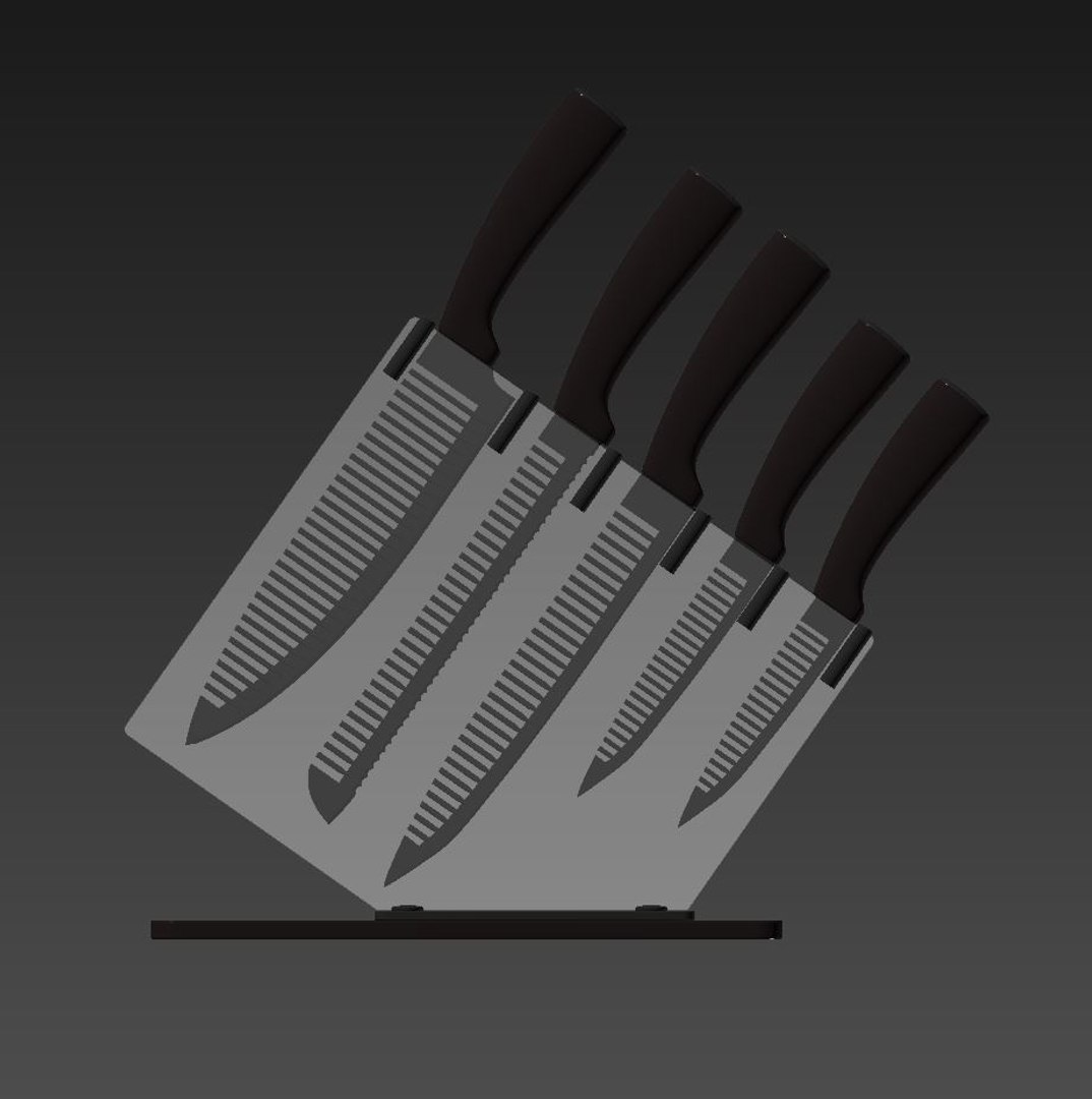 Knife Stand 3d Model