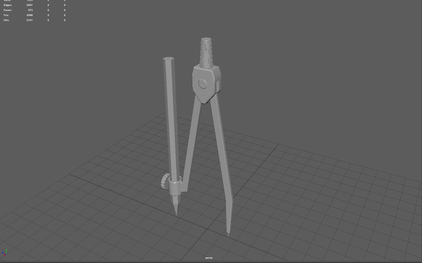 3D Compass Drawing Tool Model - TurboSquid 2151231