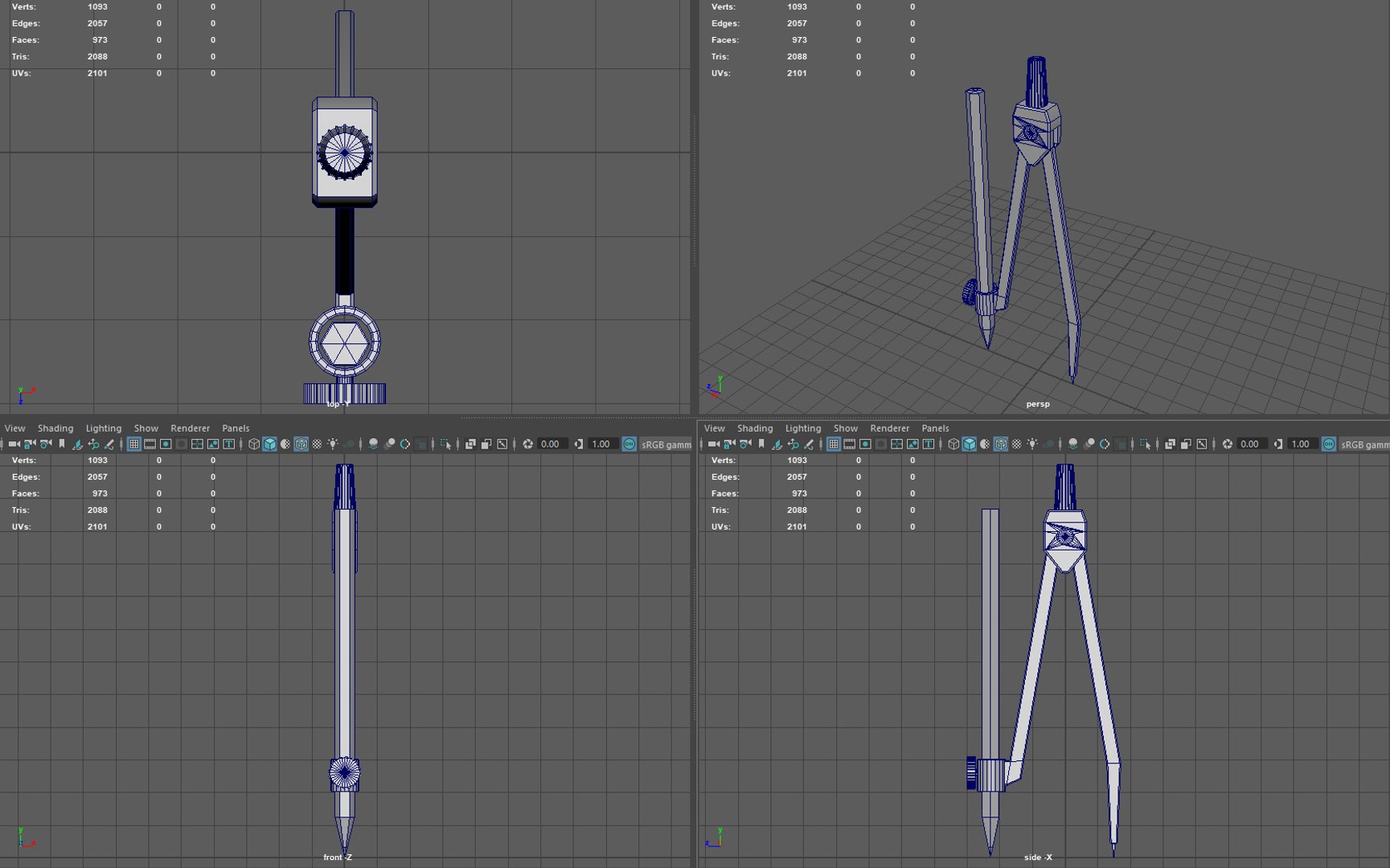 3D Compass Drawing Tool Model - TurboSquid 2151231