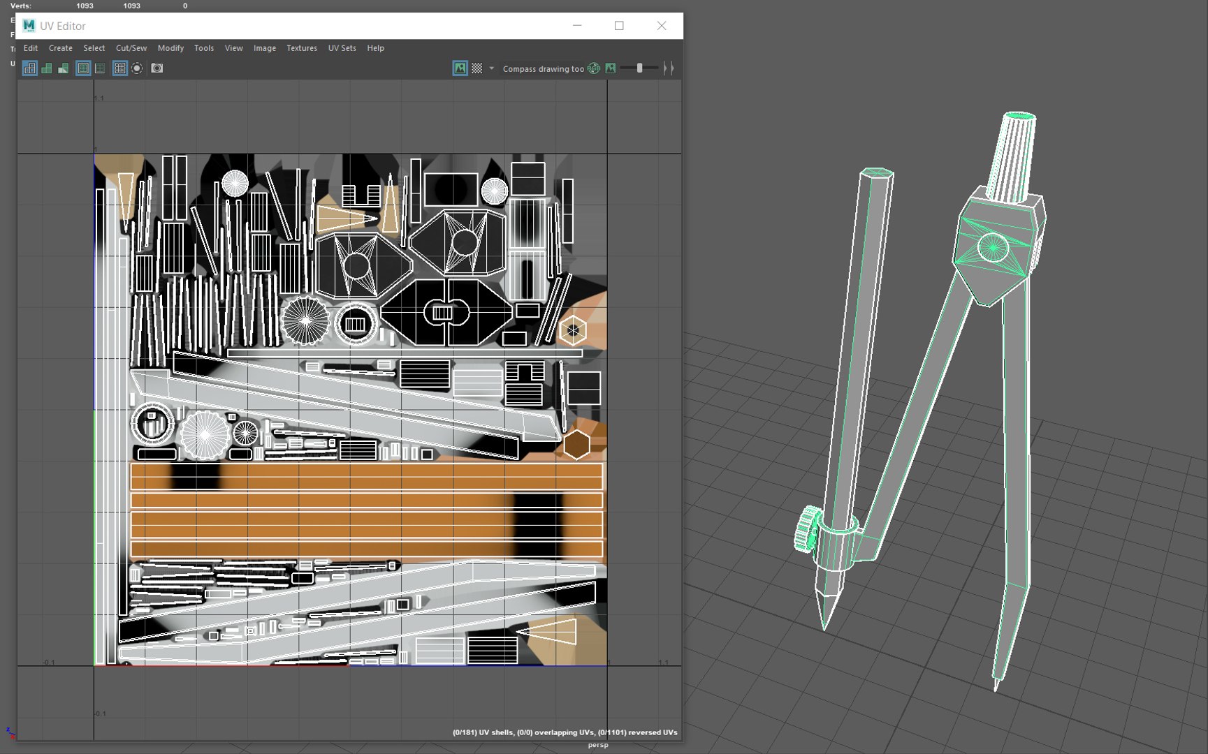 3D Compass Drawing Tool Model - TurboSquid 2151231
