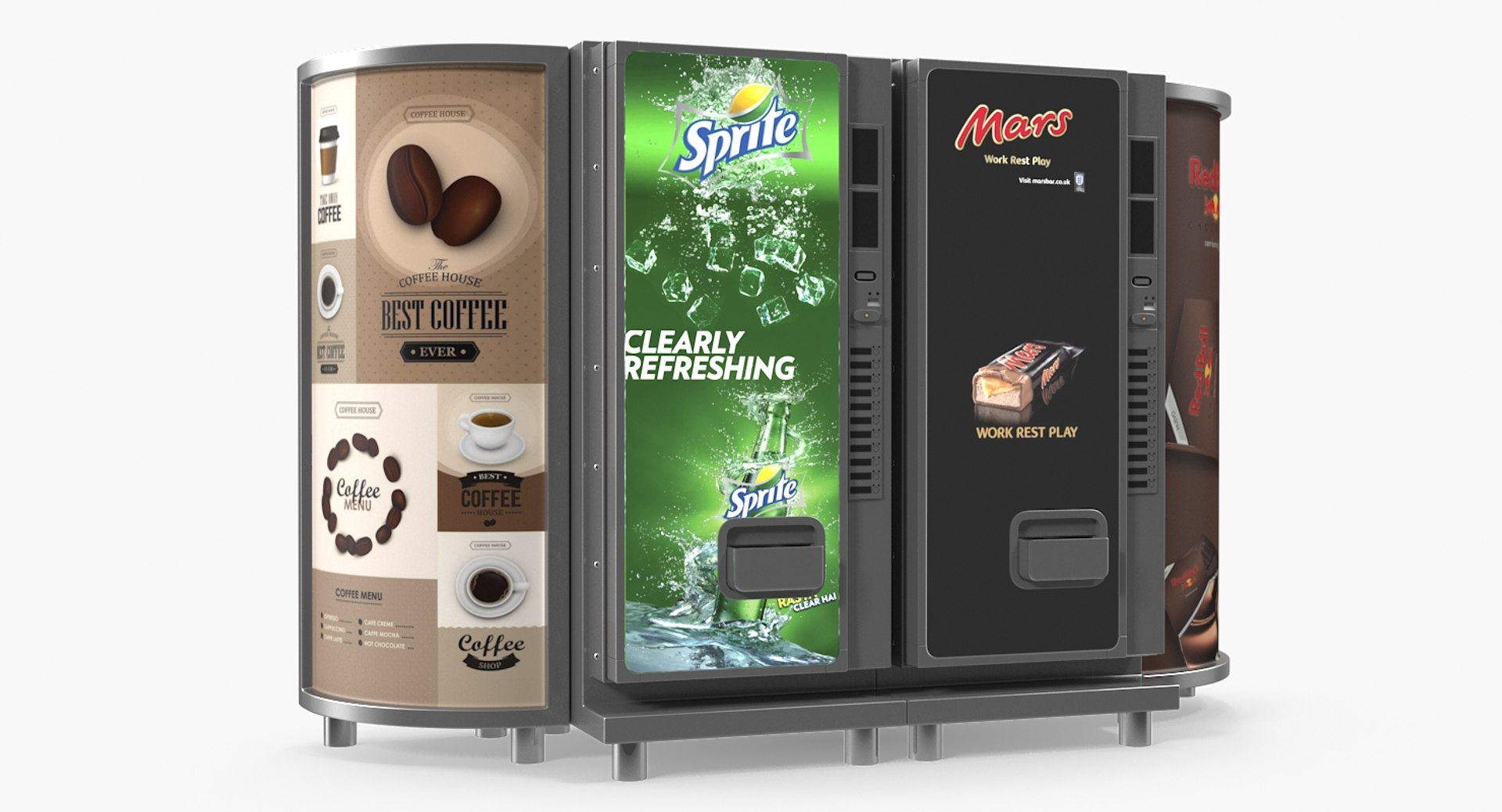 Drinks vending machine lightboxes 3D model - TurboSquid 1341413