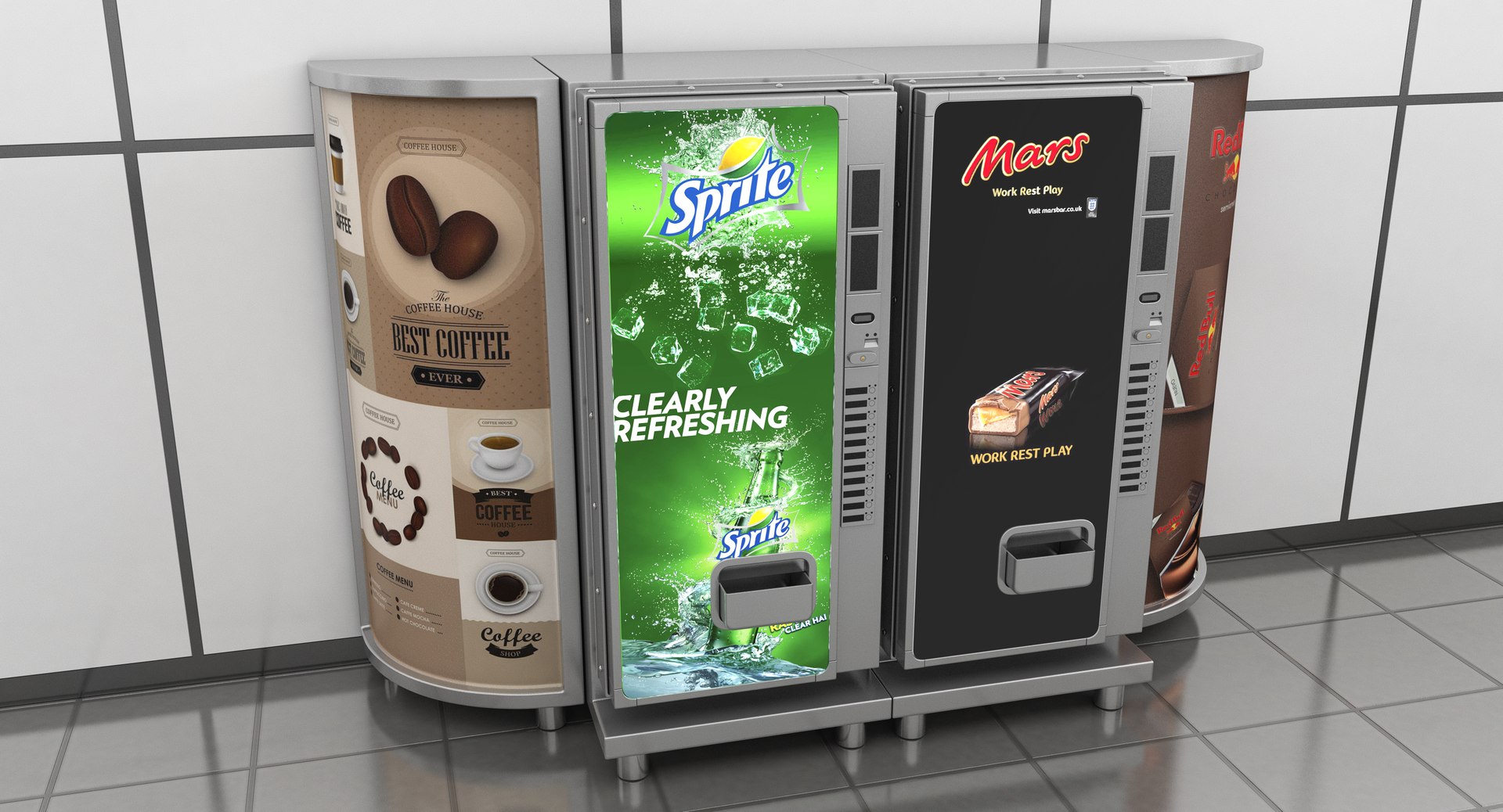 Drinks Vending Machine Lightboxes 3D Model - TurboSquid 1341413