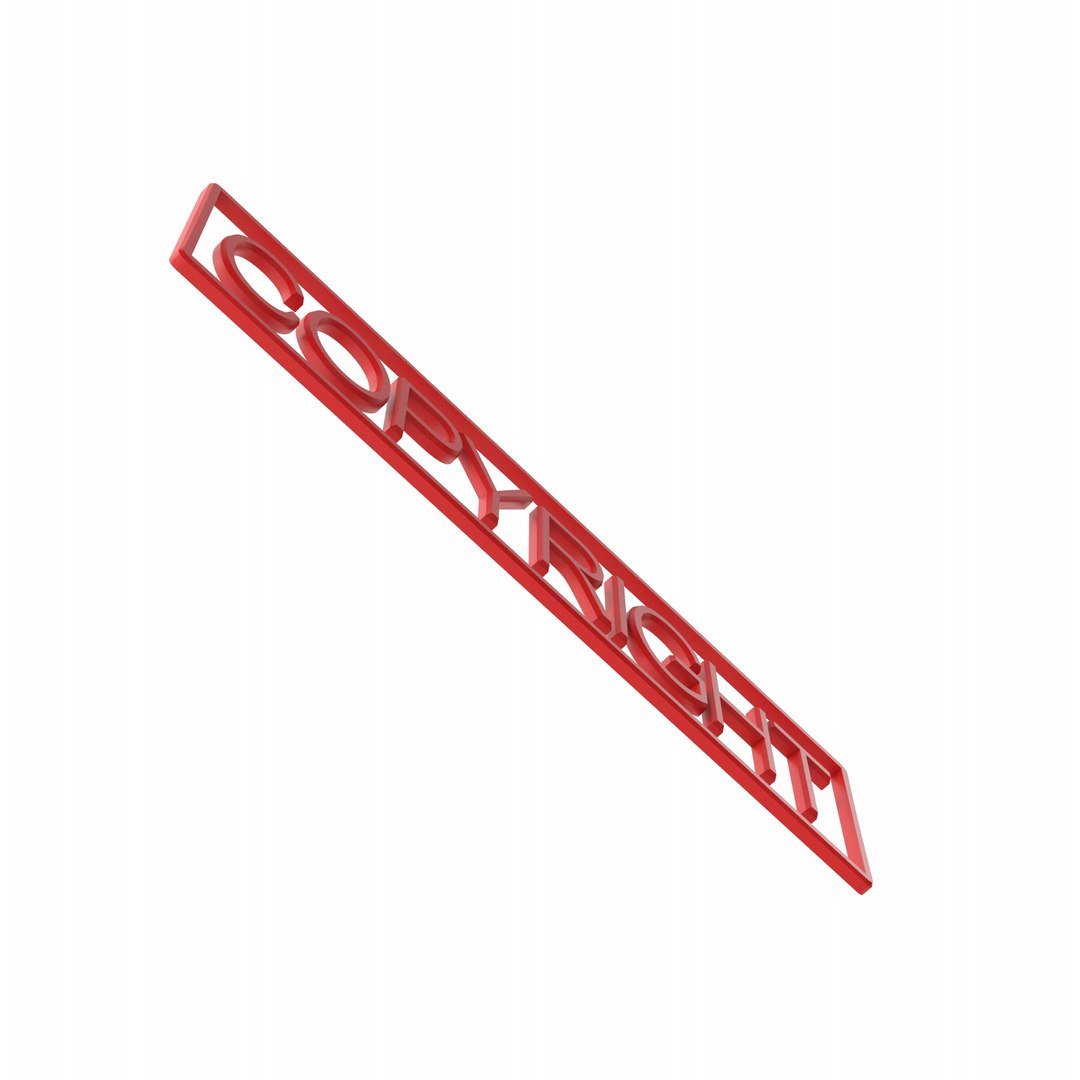 3D Copyright Stamp - TurboSquid 2329296