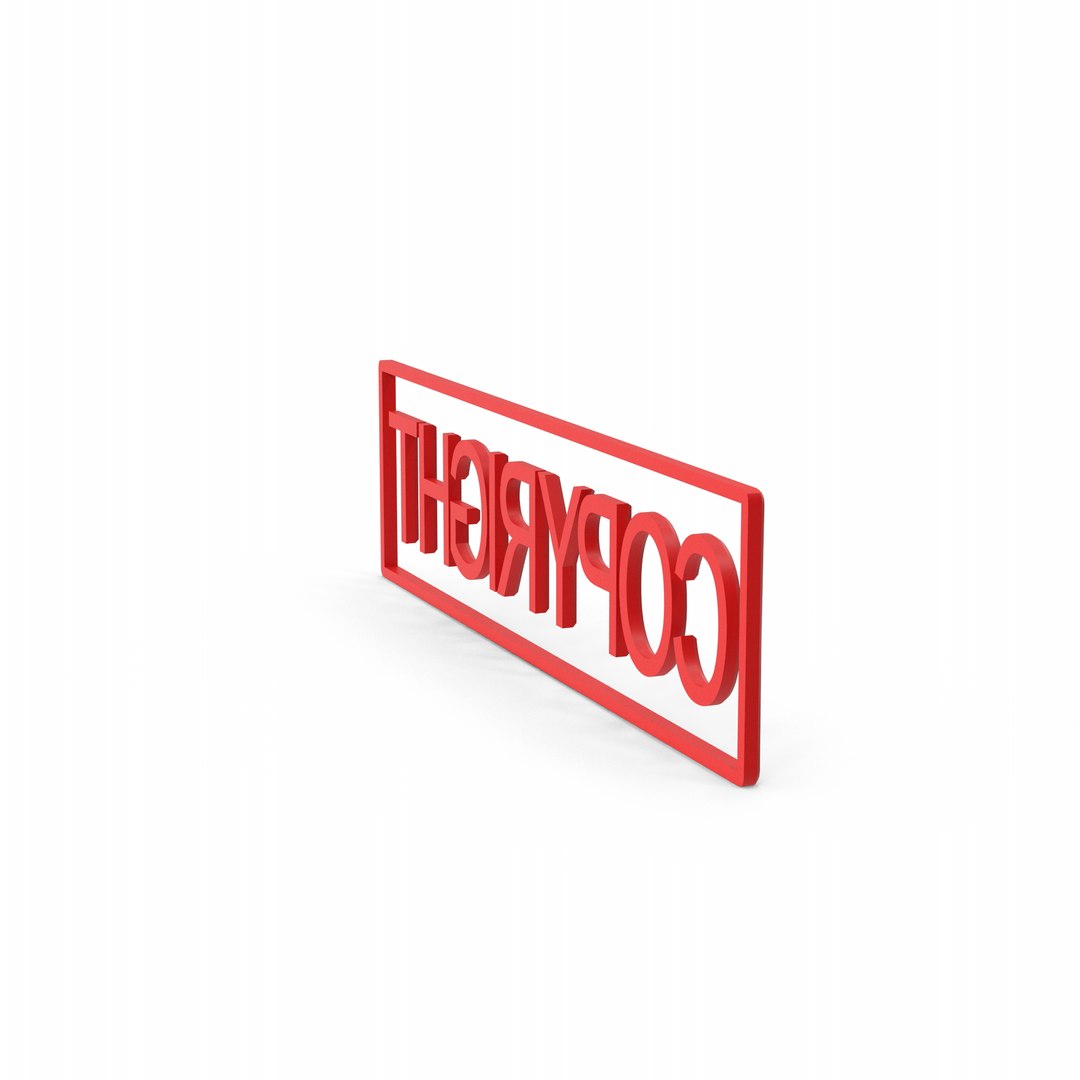 3D Copyright Stamp - TurboSquid 2329296
