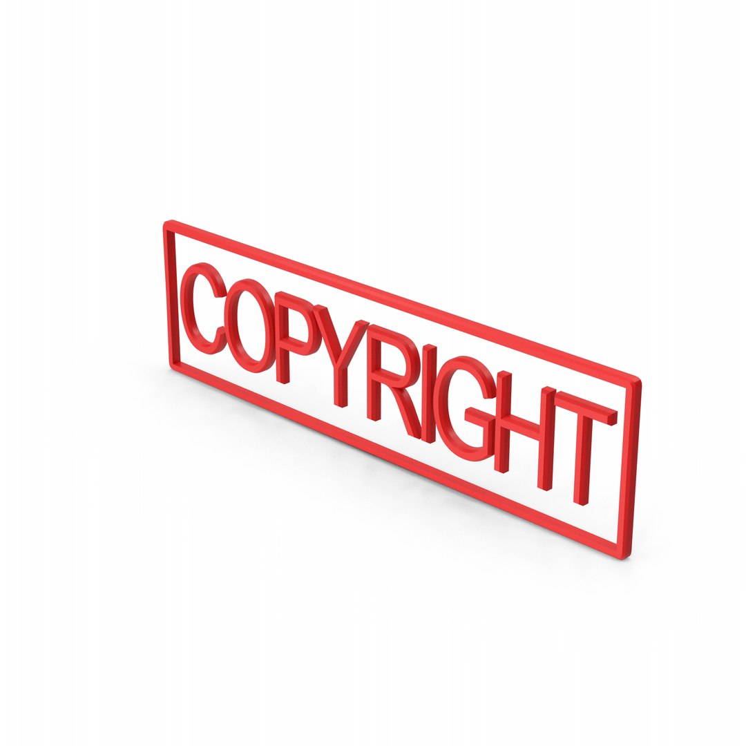 3D Copyright Stamp - TurboSquid 2329296