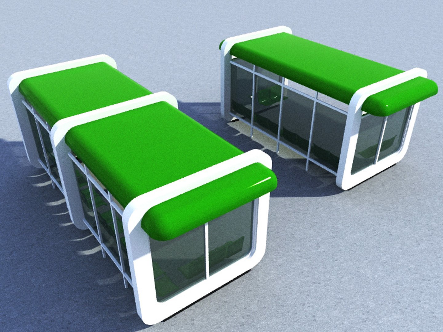 3d Bus Stop V3 Model