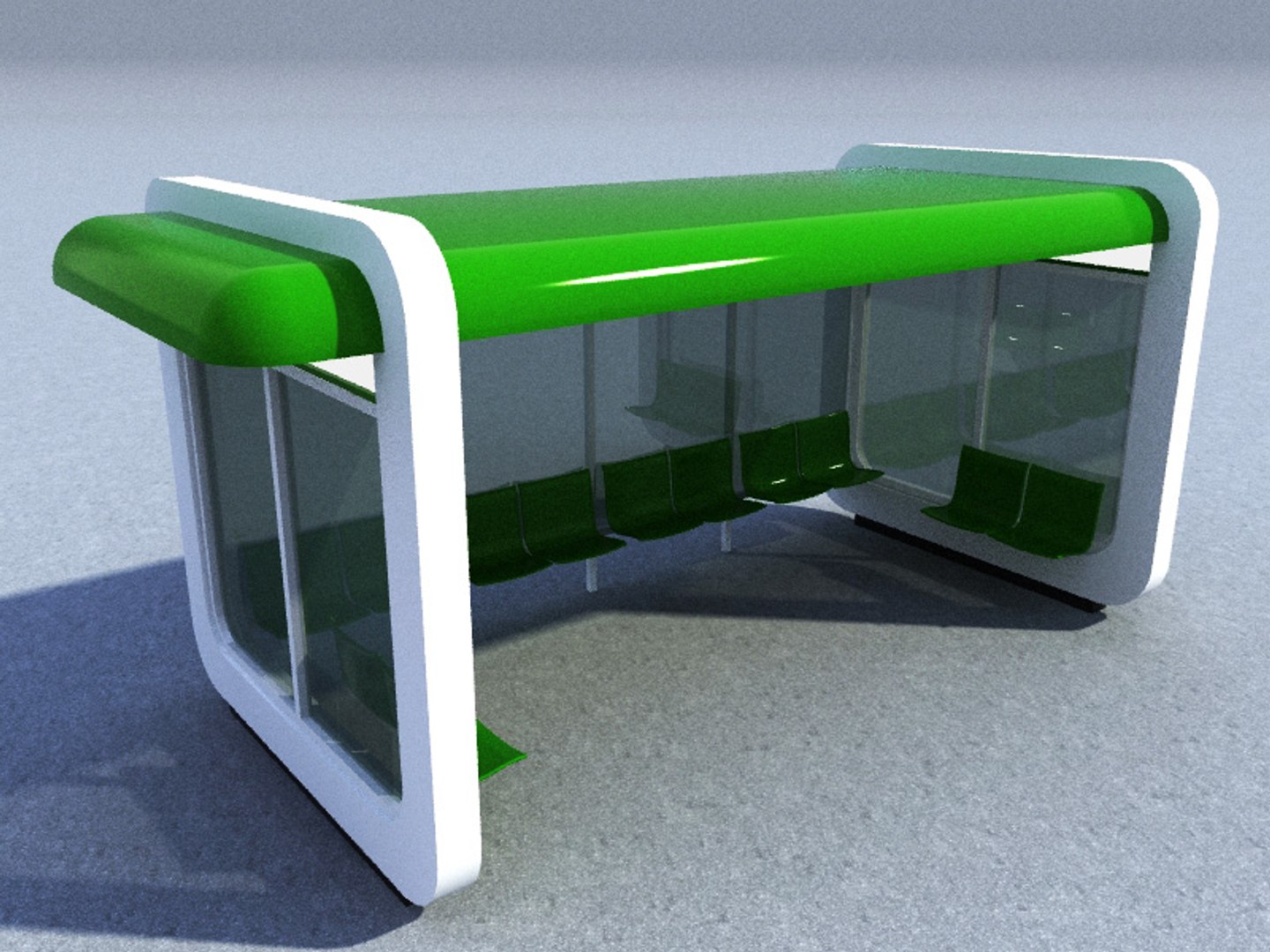 3d Bus Stop V3 Model