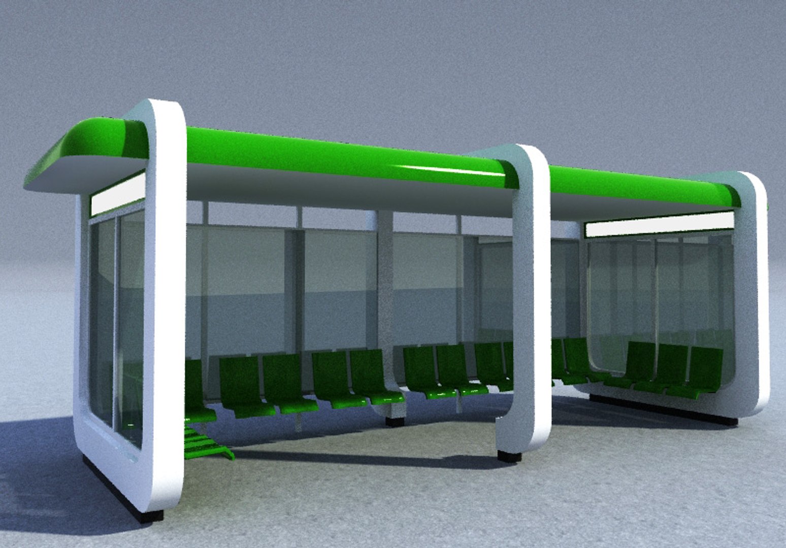 3d Bus Stop V3 Model