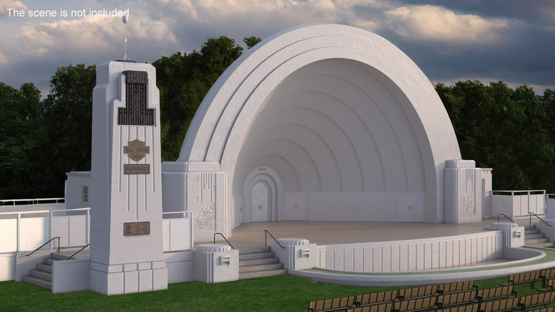 Washington Park Band Shell 3D Model - TurboSquid 2300494