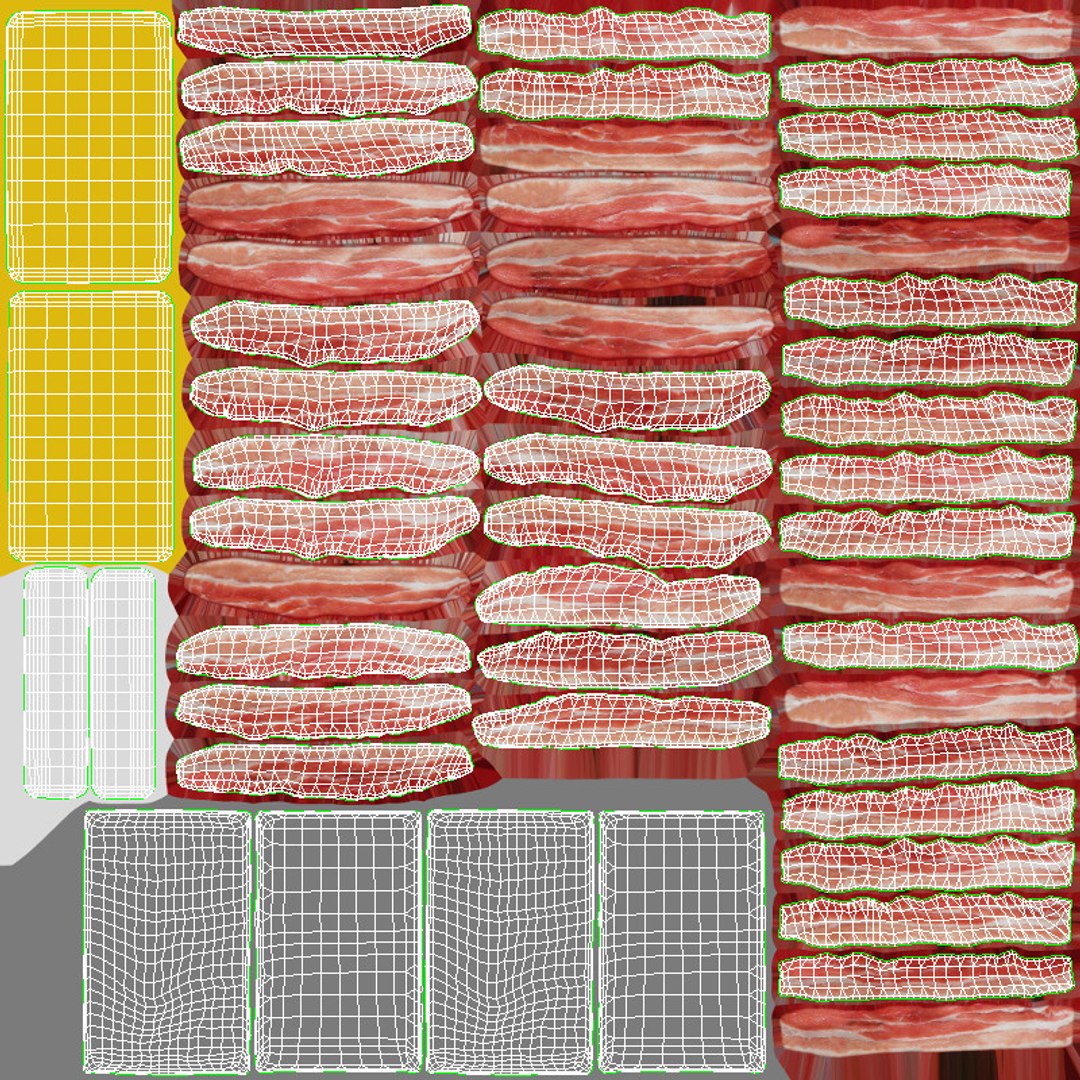 Packaged Bacon 3D - TurboSquid 1312695