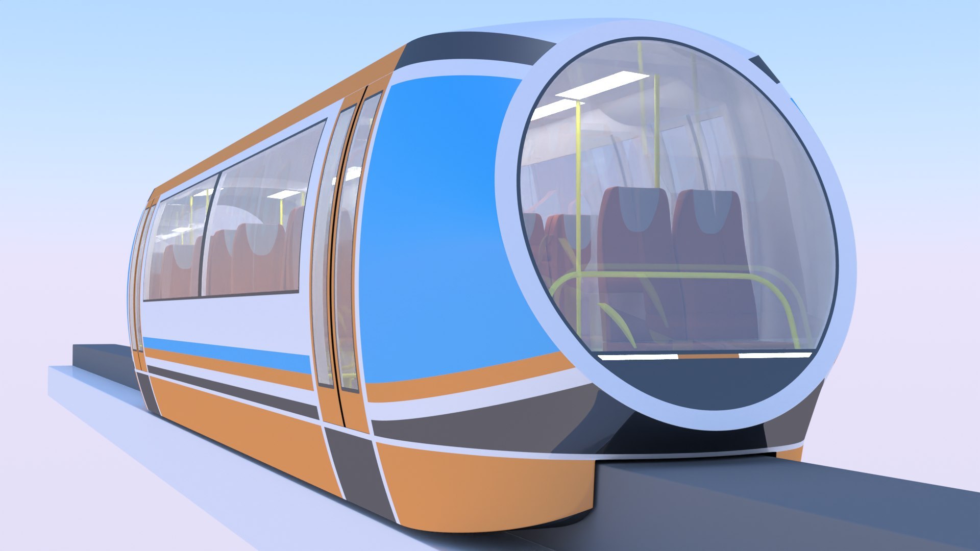 3D Model Tesla Robovan And Future Monorail - TurboSquid 2326528