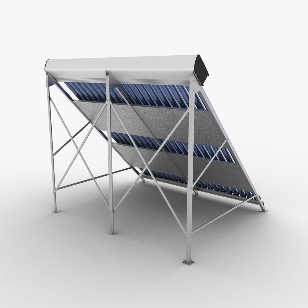 3ds Max Solar Water Collector
