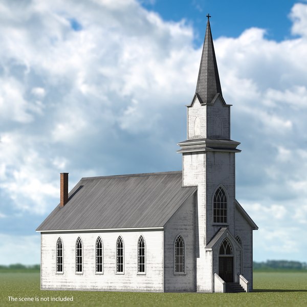 3D old wooden church - TurboSquid 1424471
