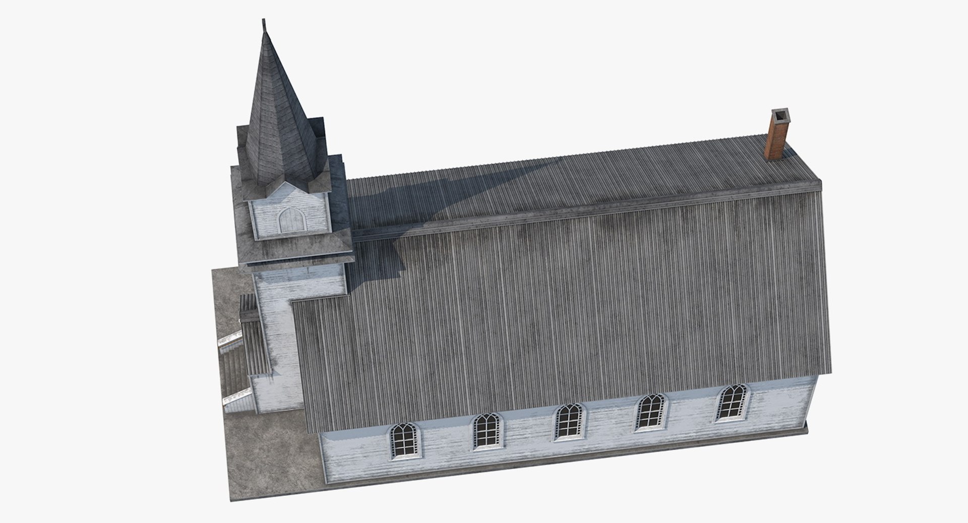 3D Old Wooden Church - TurboSquid 1424471