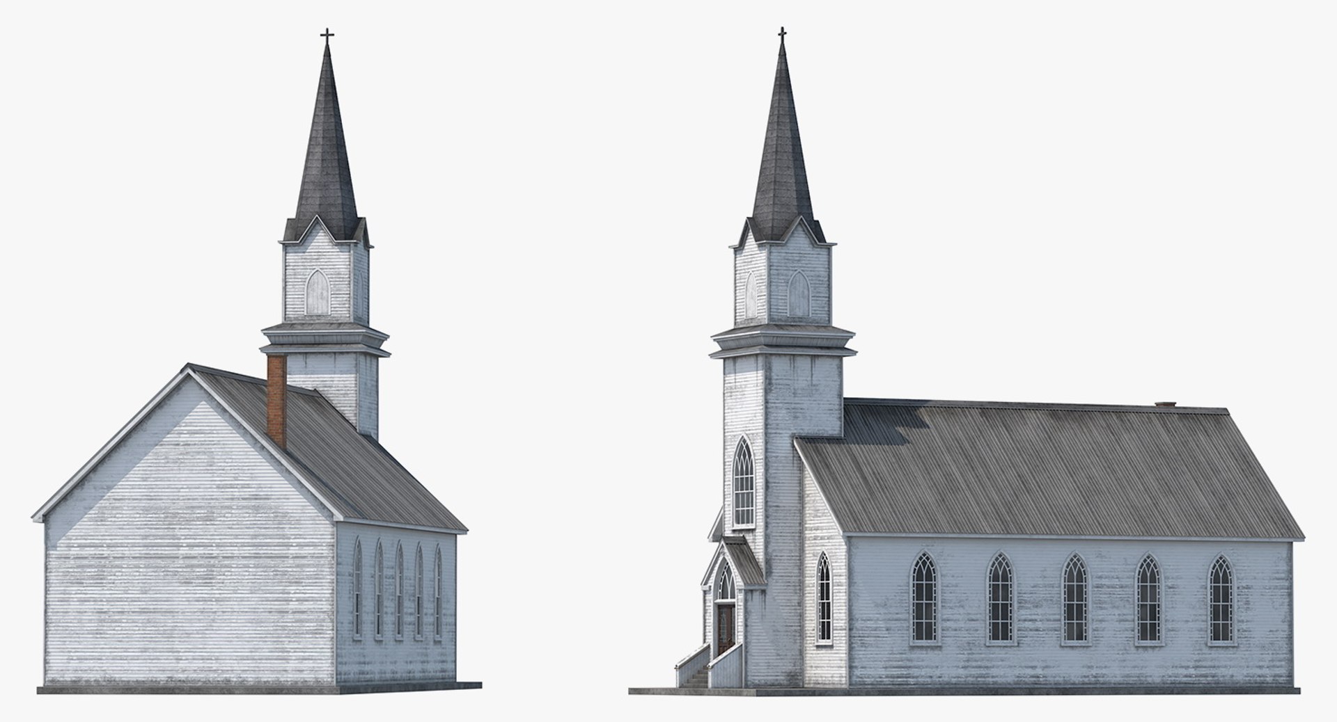 3D Old Wooden Church - TurboSquid 1424471