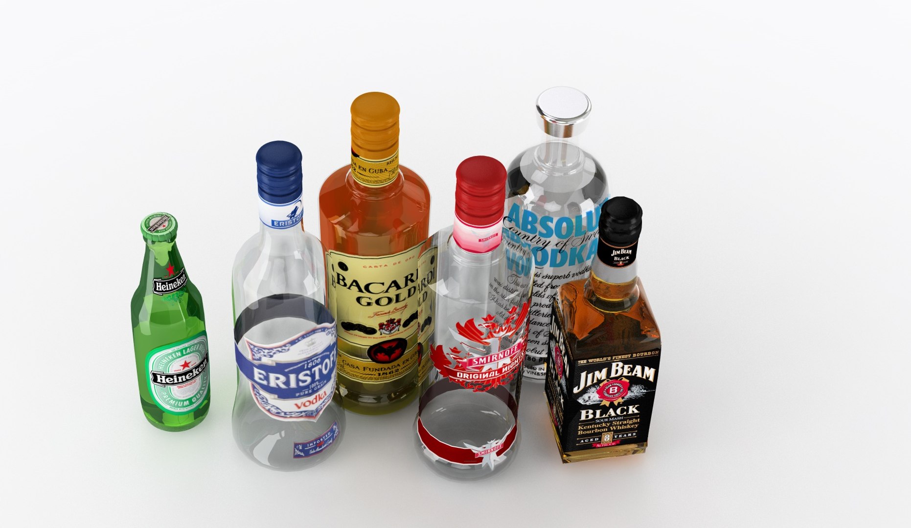 3d Model Bottle Alcohol