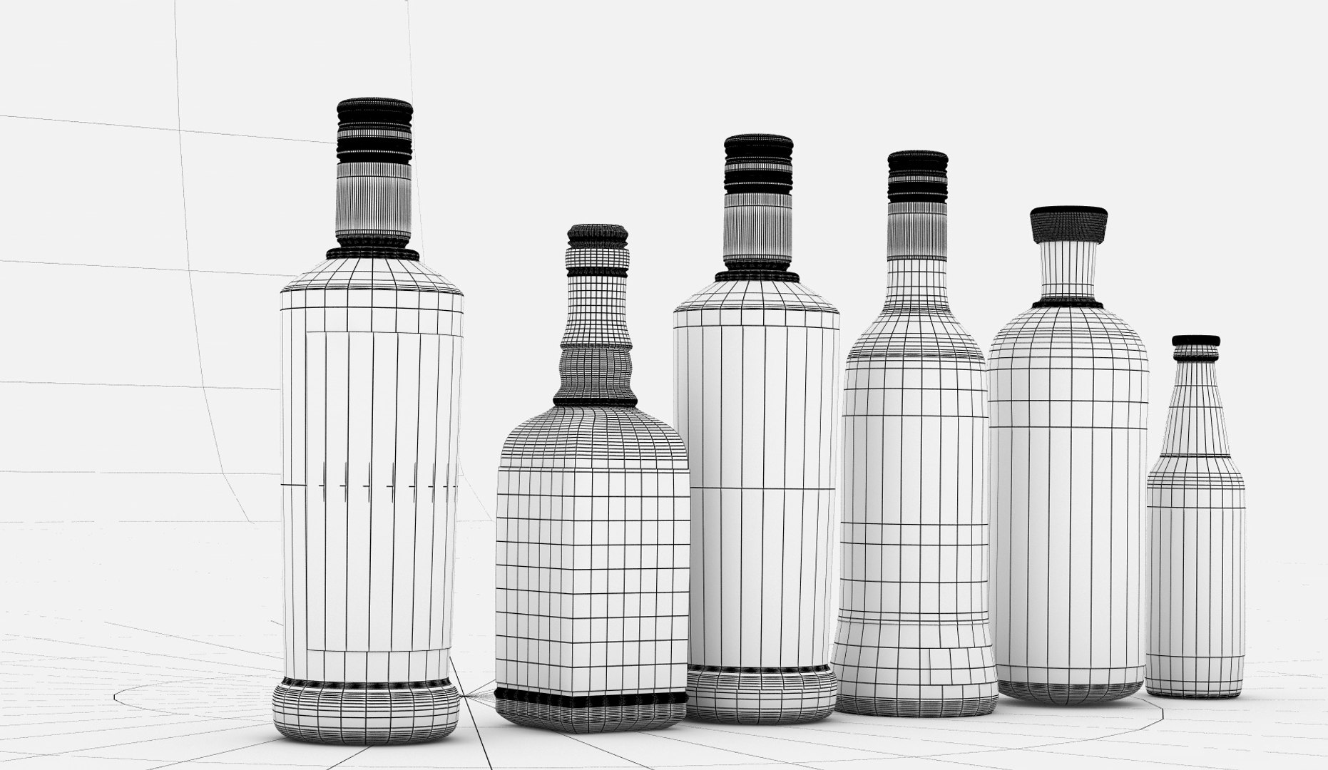 3d Model Bottle Alcohol
