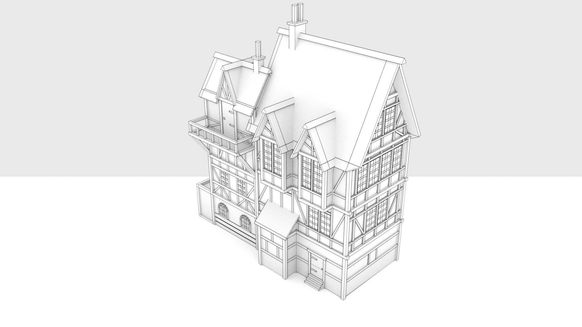 Medieval-styled House Building Medieval Model - TurboSquid 1363433