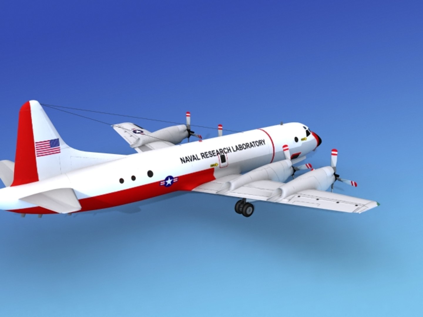 3d orion lockheed p-3 navy model