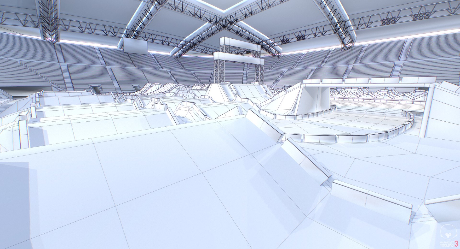 3D Stadium Cross Race Track Model - TurboSquid 1608462