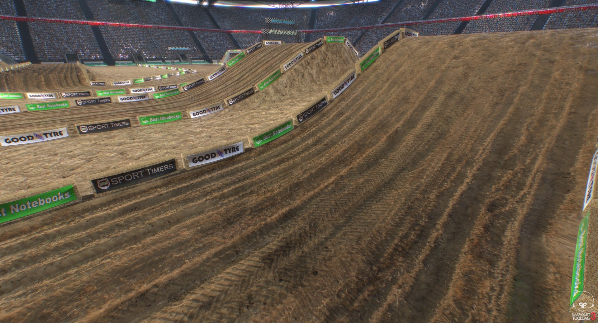 3D Stadium Cross Race Track Model - TurboSquid 1608462