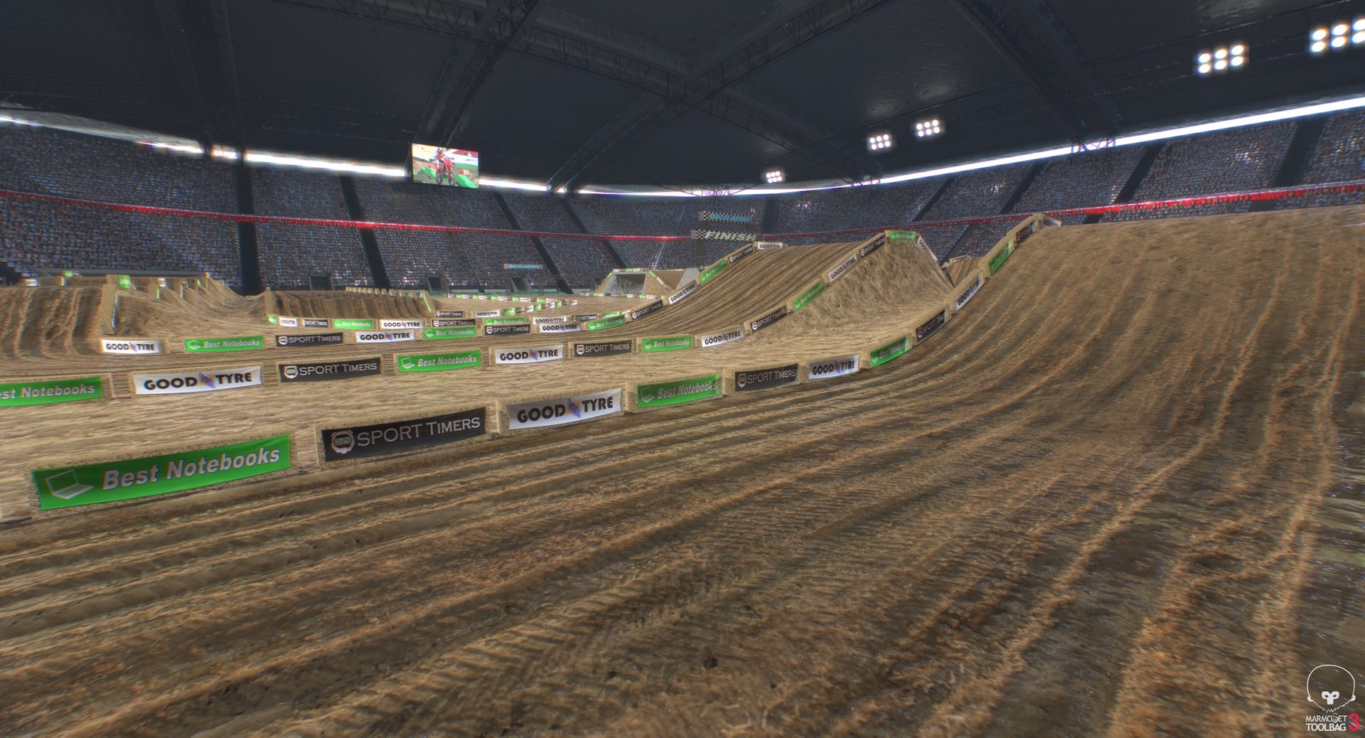 3D Stadium Cross Race Track Model - TurboSquid 1608462