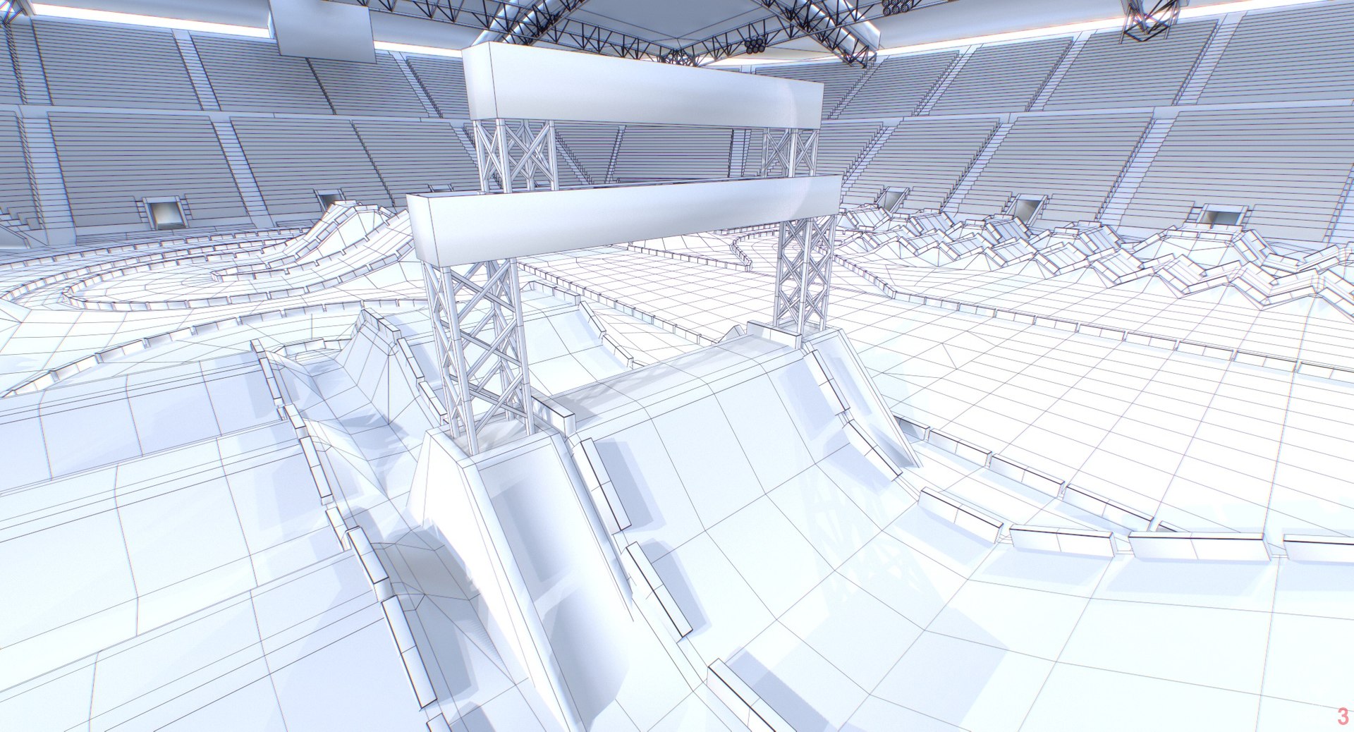 3D Stadium Cross Race Track Model - TurboSquid 1608462