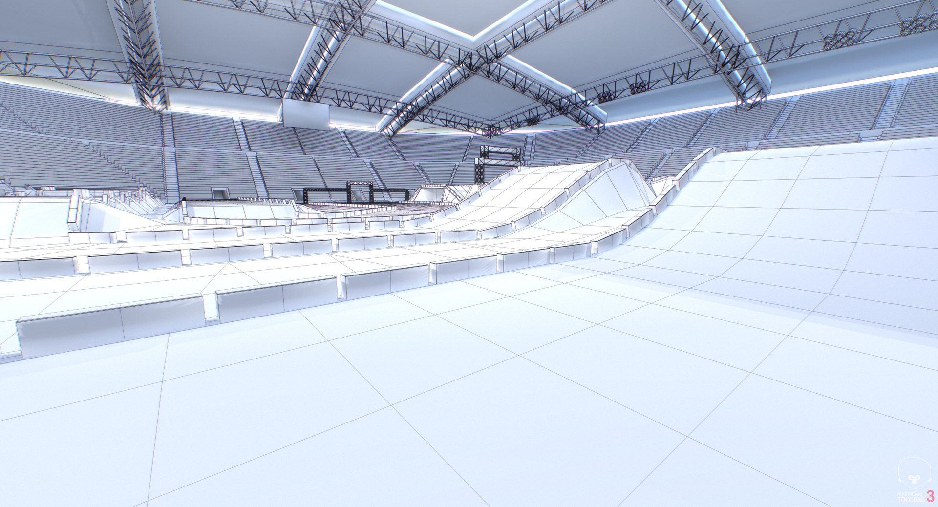 3D Stadium Cross Race Track Model - TurboSquid 1608462