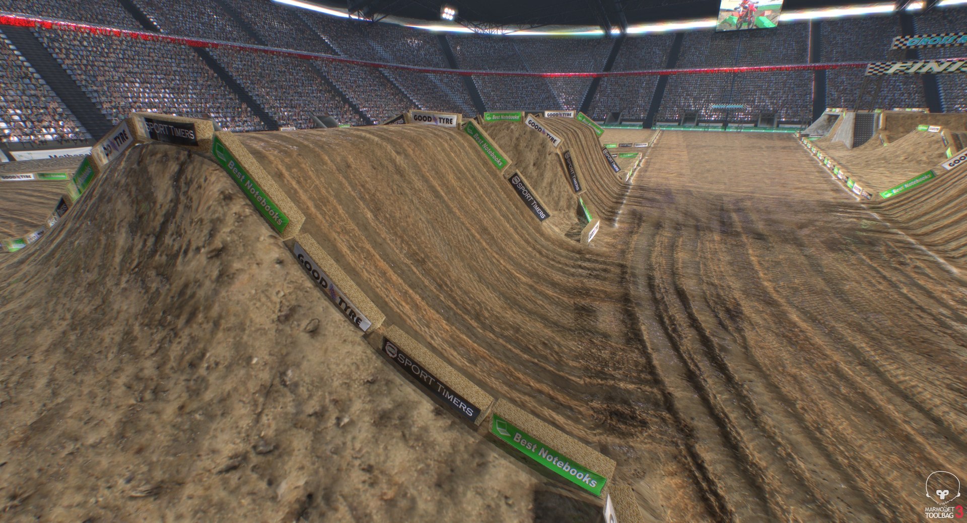 3D Stadium Cross Race Track Model - TurboSquid 1608462