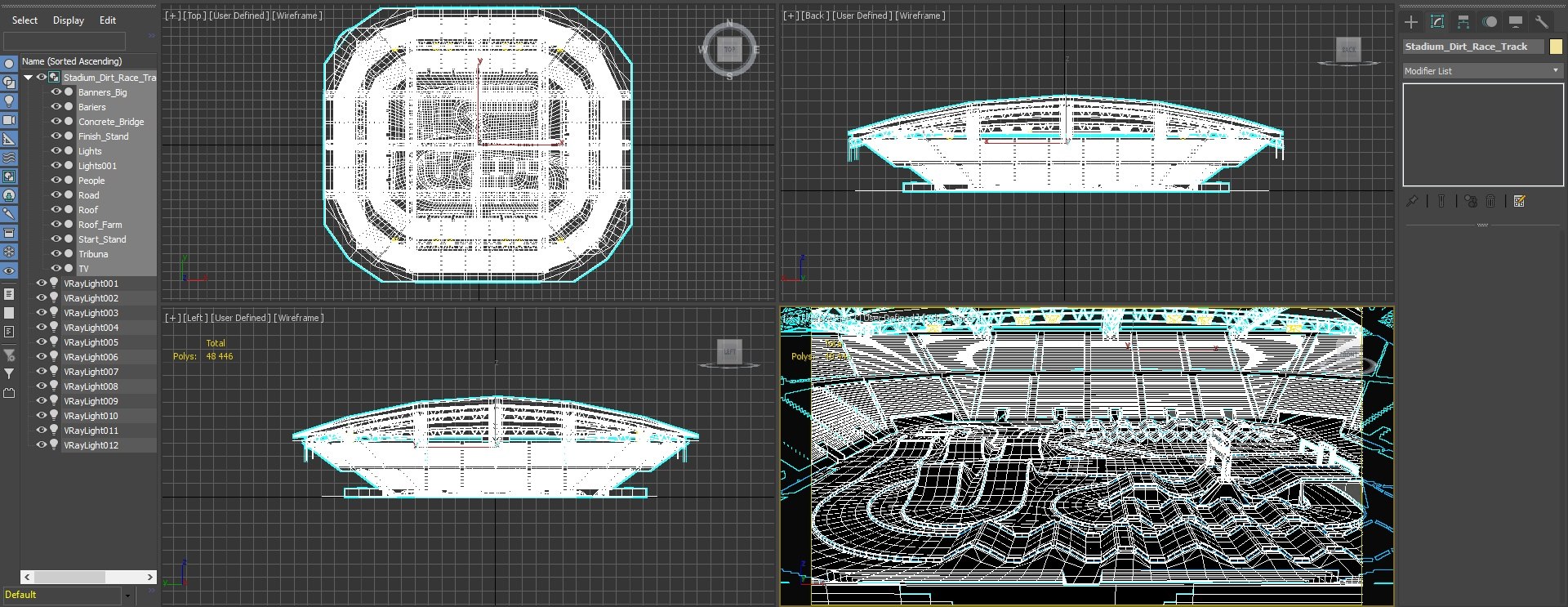 3D stadium cross race track model - TurboSquid 1608462