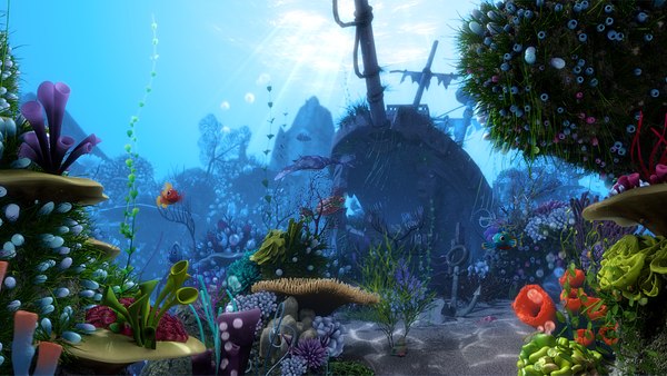 3D cartoon underwater rigged animation - TurboSquid 1259001