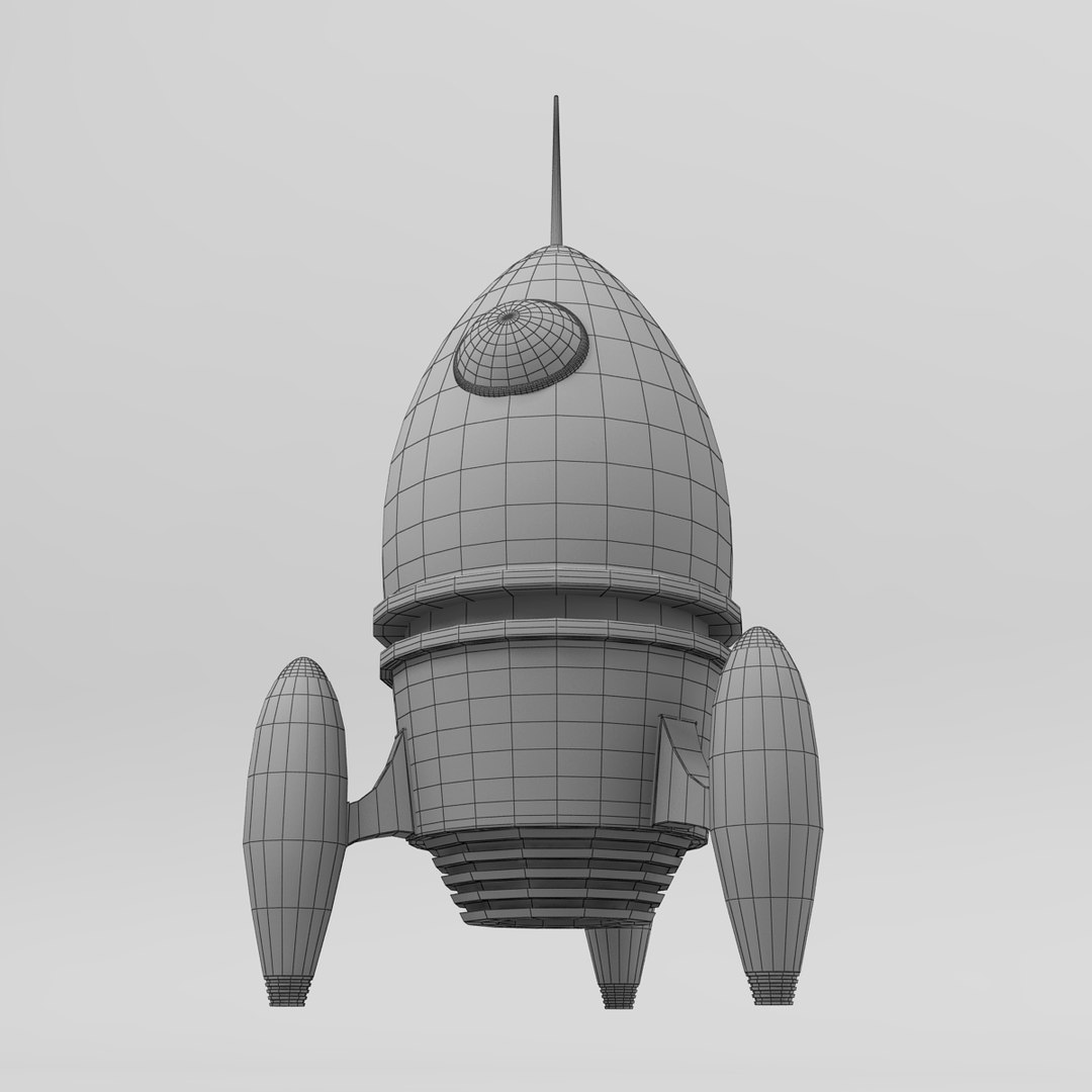 Cartoon Rocket Model - TurboSquid 1277270