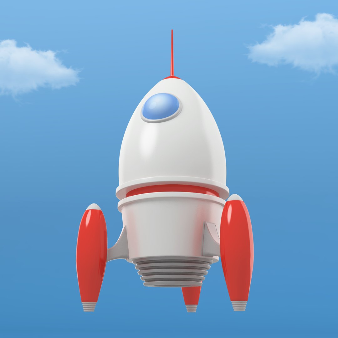 Cartoon Rocket Model - TurboSquid 1277270