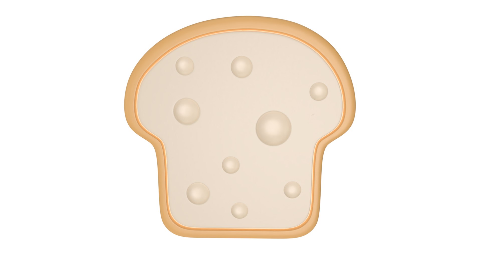 Cartoon White Bread 3D - TurboSquid 1944734