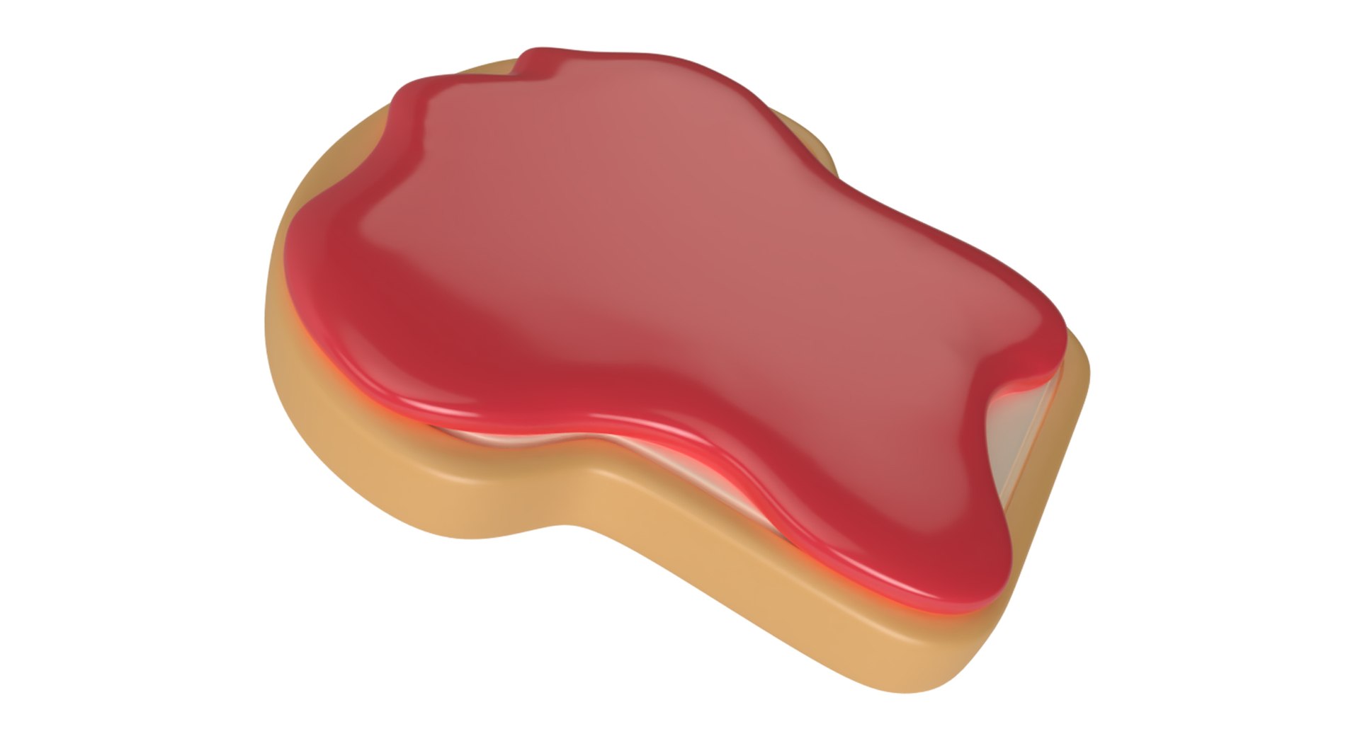 Cartoon White Bread 3D - TurboSquid 1944734