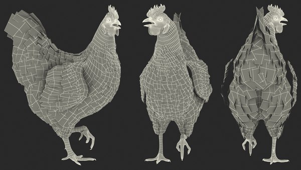 Poultry Feeder with Chickens 3D - TurboSquid 1808604