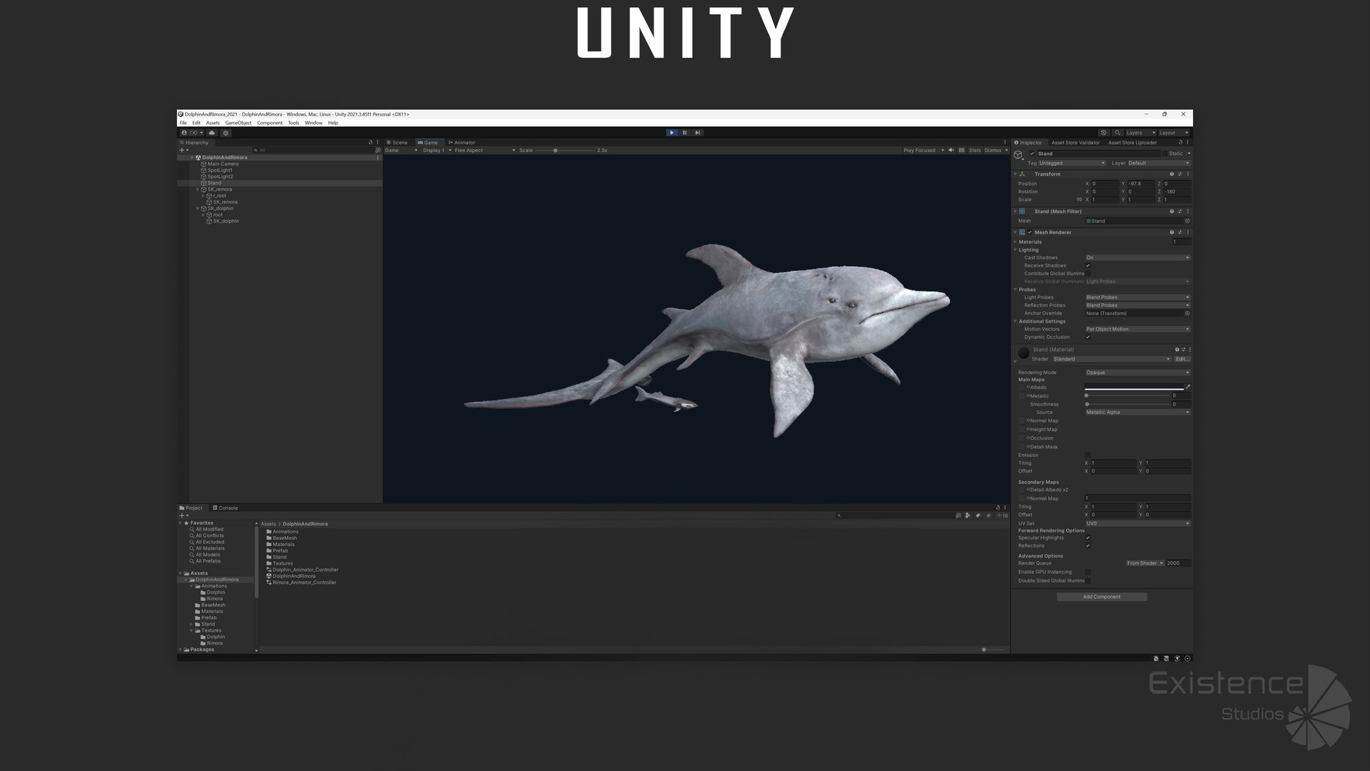 Dolphin And Remora - Realistic 3D Model - Animated Marine Monster - 62 3D Model - TurboSquid 2380857
