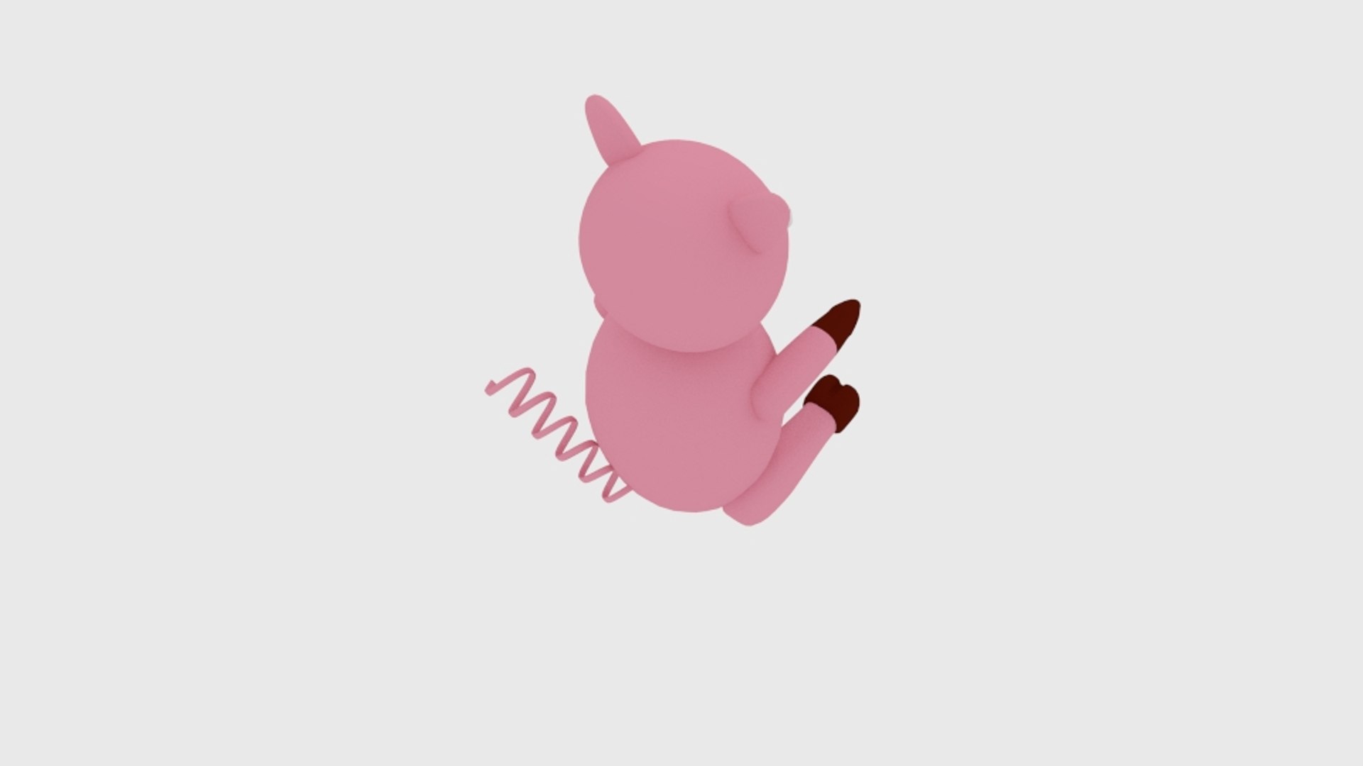 Cartoon pig sit 3D model - TurboSquid 1307912