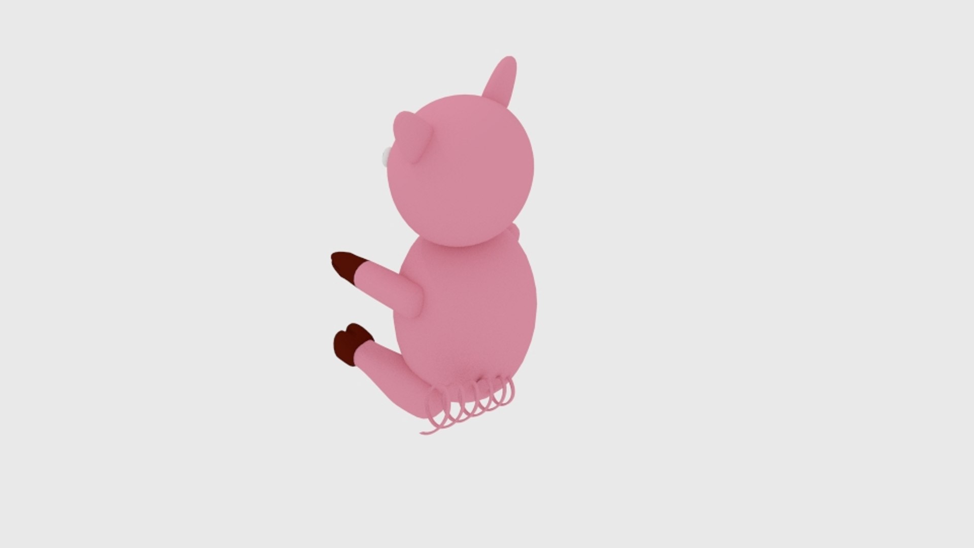 Cartoon pig sit 3D model - TurboSquid 1307912