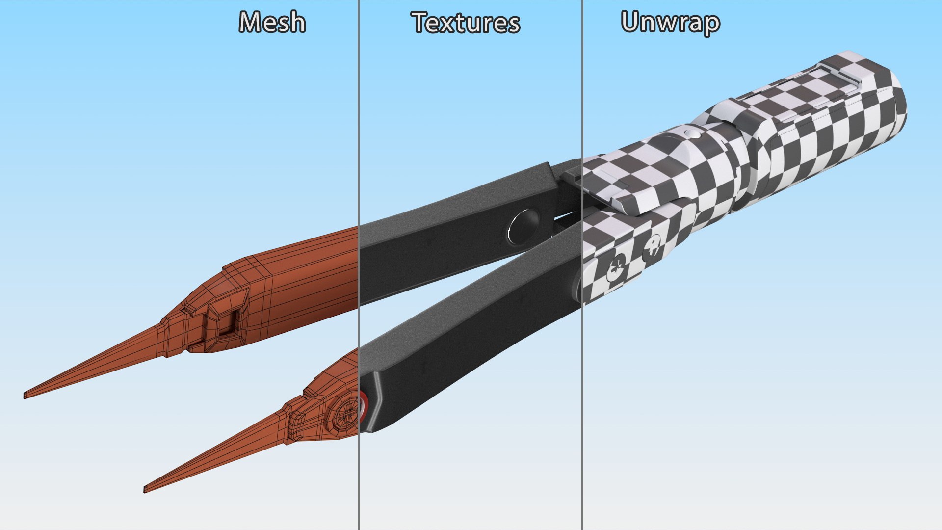 3D Antistatic Discharge Testing Tweezers Model - TurboSquid 2406245