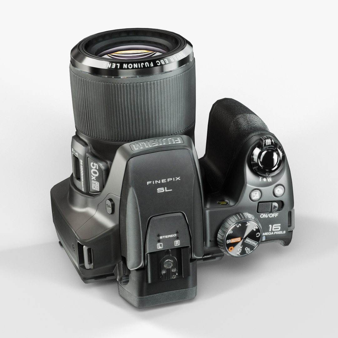 Low-poly Fujifilm Finepix Sl1000 3d Model