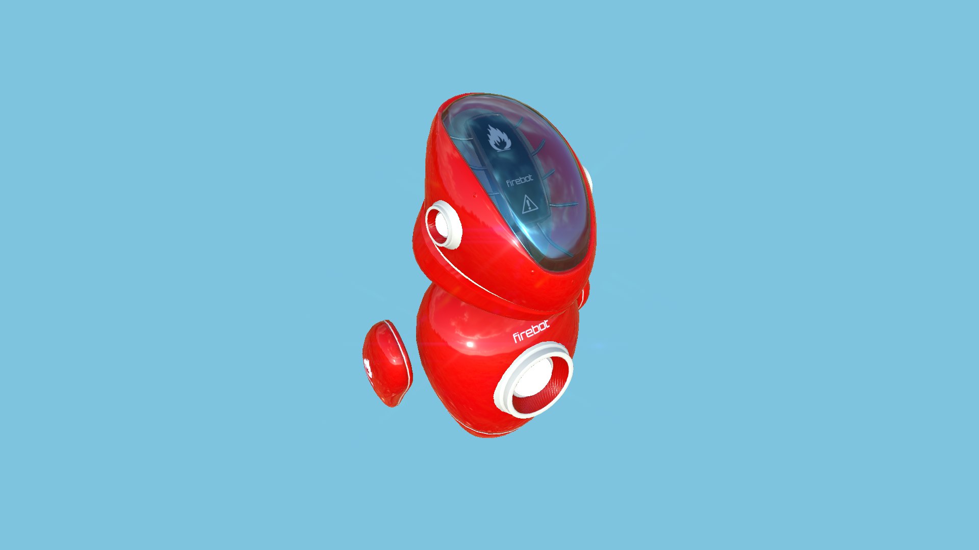 Flying Robot 09 Firebot - Character SciFi Design 3D model - TurboSquid ...
