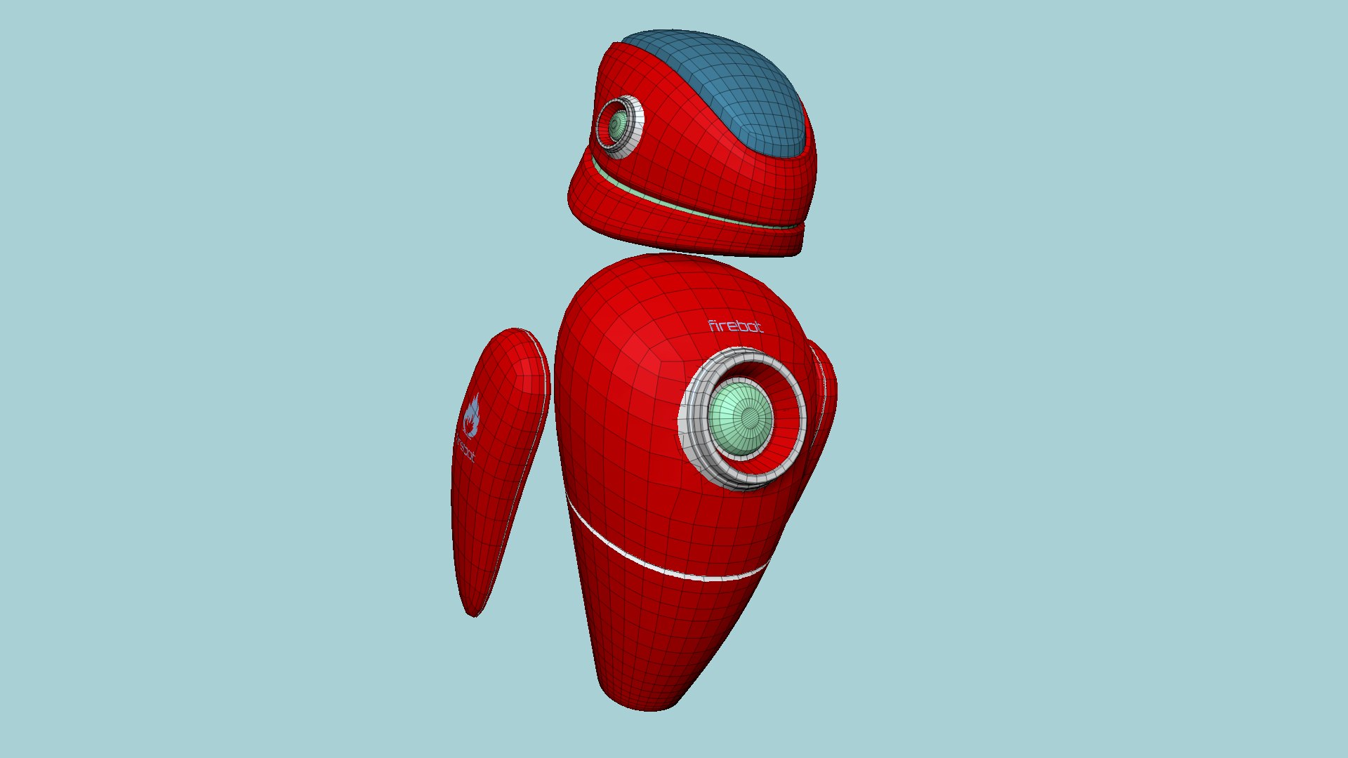 Flying Robot 09 Firebot - Character SciFi Design 3D model - TurboSquid ...