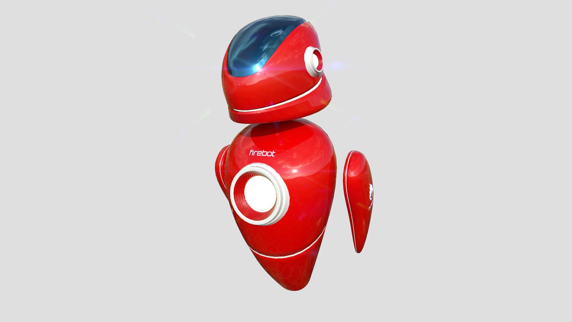 Flying Robot 09 Firebot - Character SciFi Design 3D model - TurboSquid ...